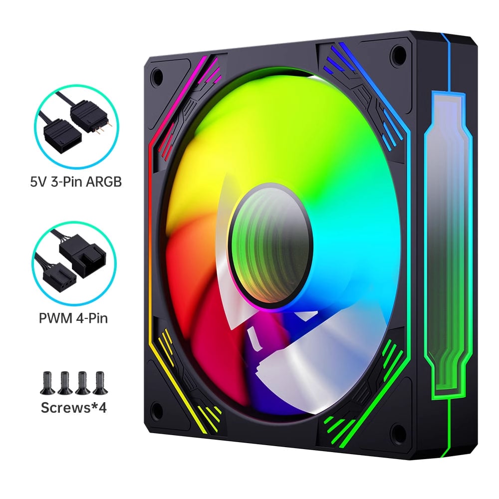 Kompiuterio Ventiliatorius Snowman CK120 ARGB (JUODA) - RPC.LT