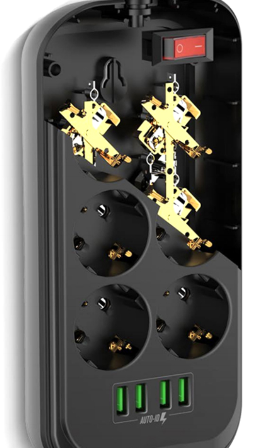 ColorWay | 10 A | Power Socket | CW-CHE64B | 17 W - RPC.LT