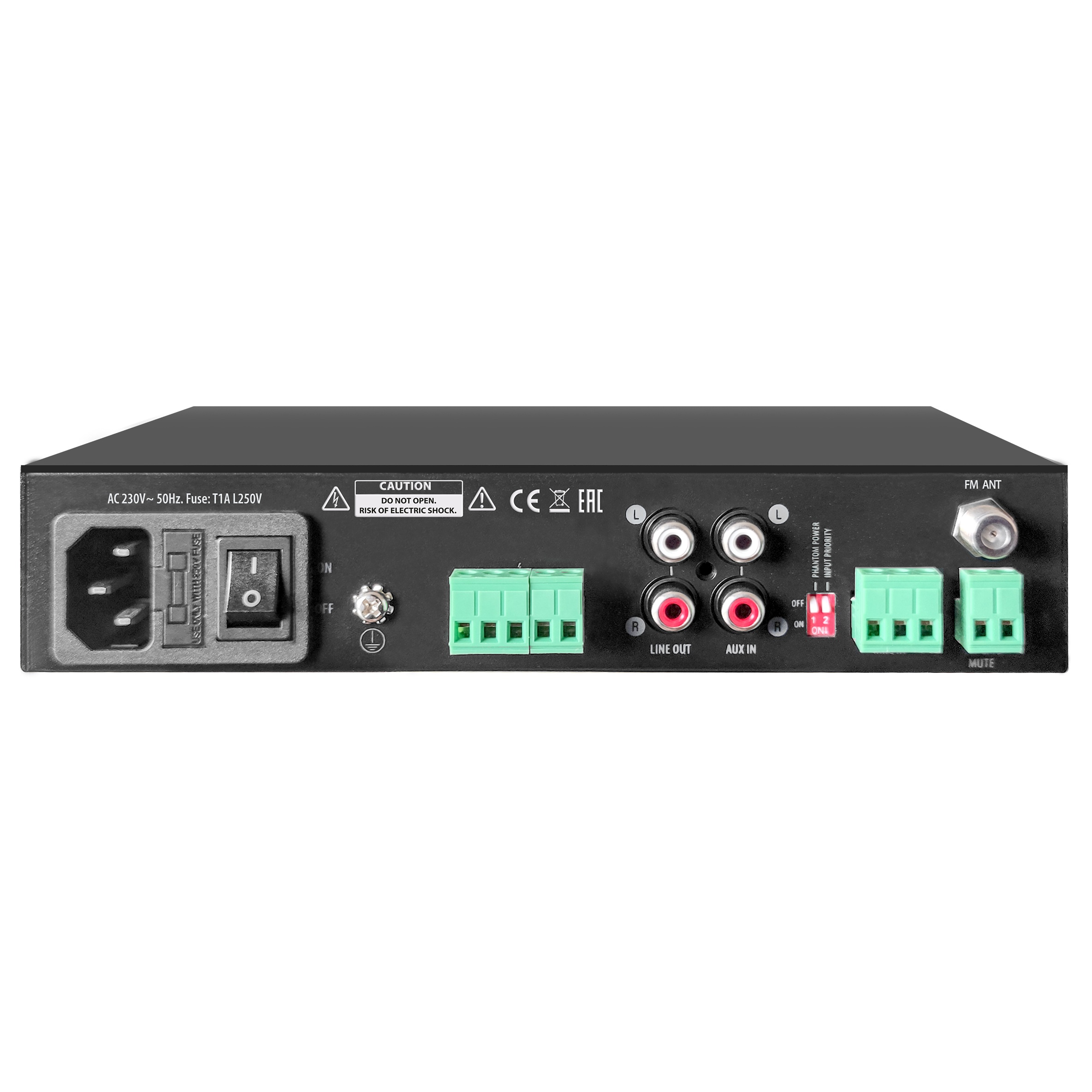 Shure | Yes | Outputs: Low impedance output: 4 Ω (Phoenix connector ...