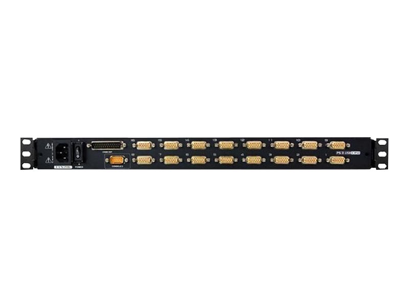 Aten 16-Port PS/2-USB VGA 17" LCD KVM Switch with Daisy-Chain Port and ...
