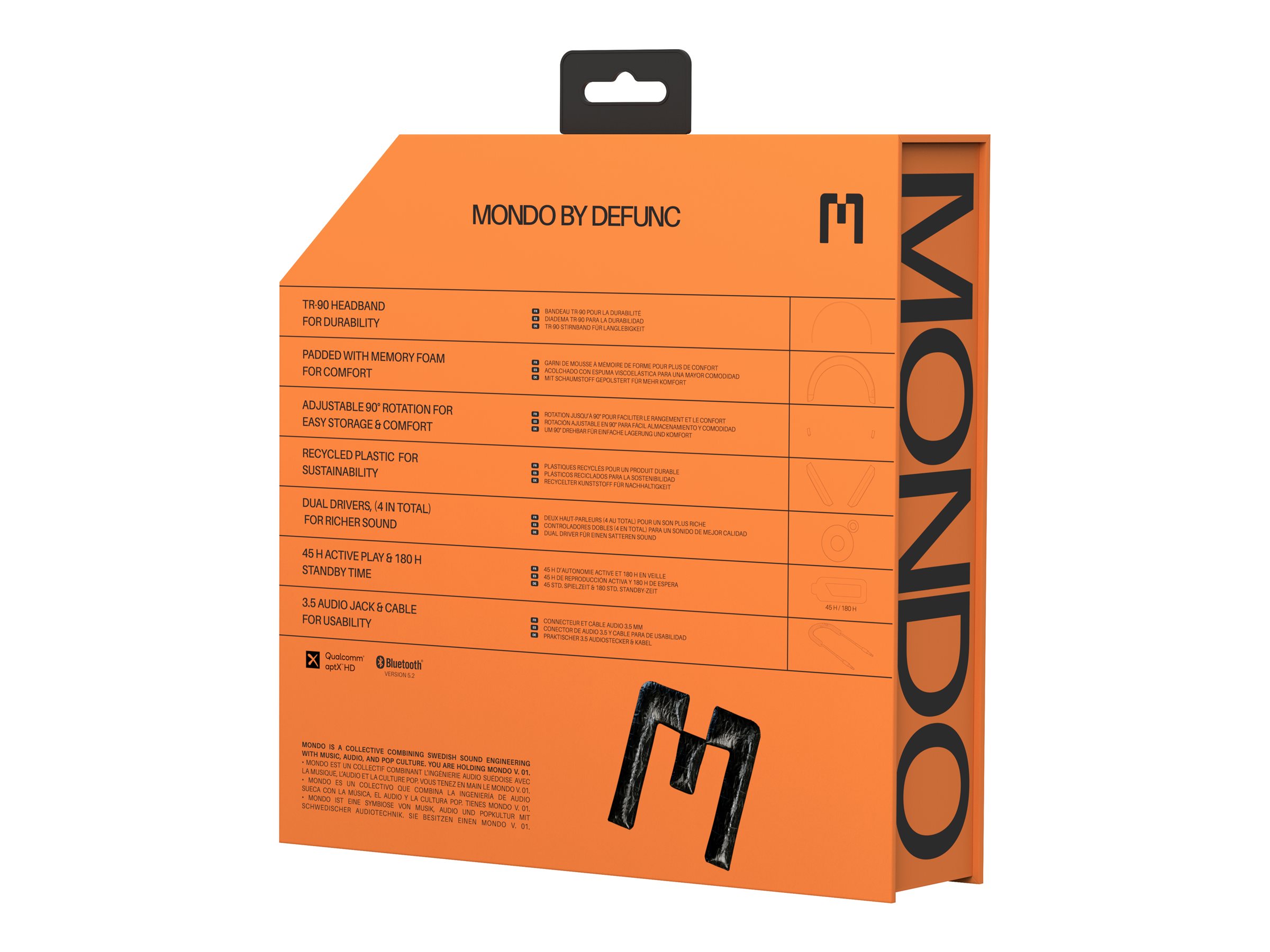 Mondo | Headphones | by Defunc | Bluetooth | Over-Ear | Microphone ...