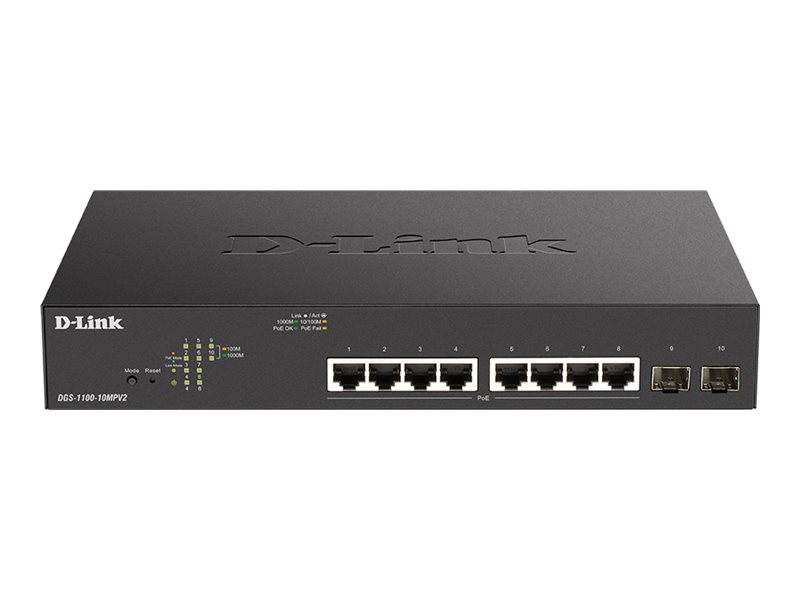 D-Link 10-Port PoE+ Gigabit Smart Managed Switch | DGS-1100-10MPV2/E ...