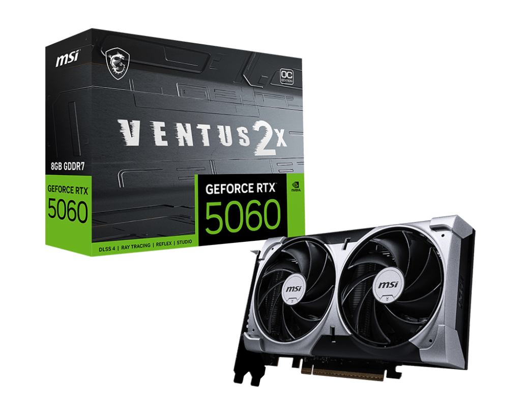 MSI GeForce RTX 5060 8G VENTUS 2X OC | NVIDIA | 8 GB | GeForce RTX 5060 ...