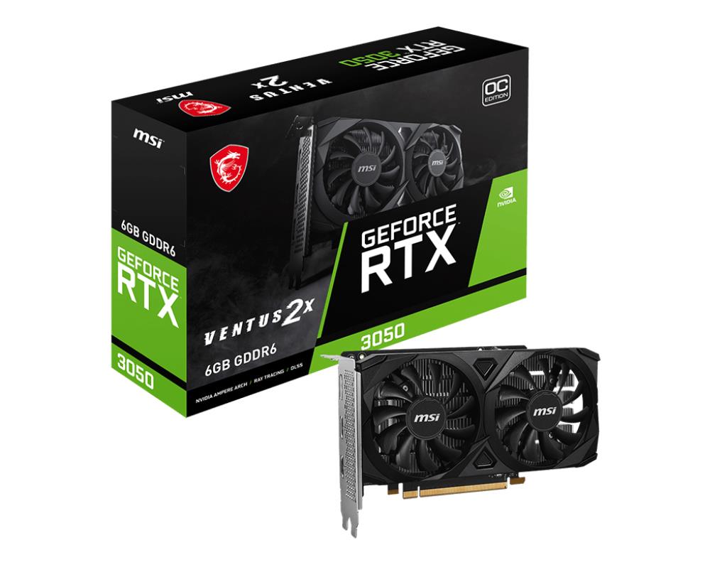 Graphics Card MSI NVIDIA GeForce RTX 3050 6 GB GDDR6 96 bit PCIE 4.0 ...