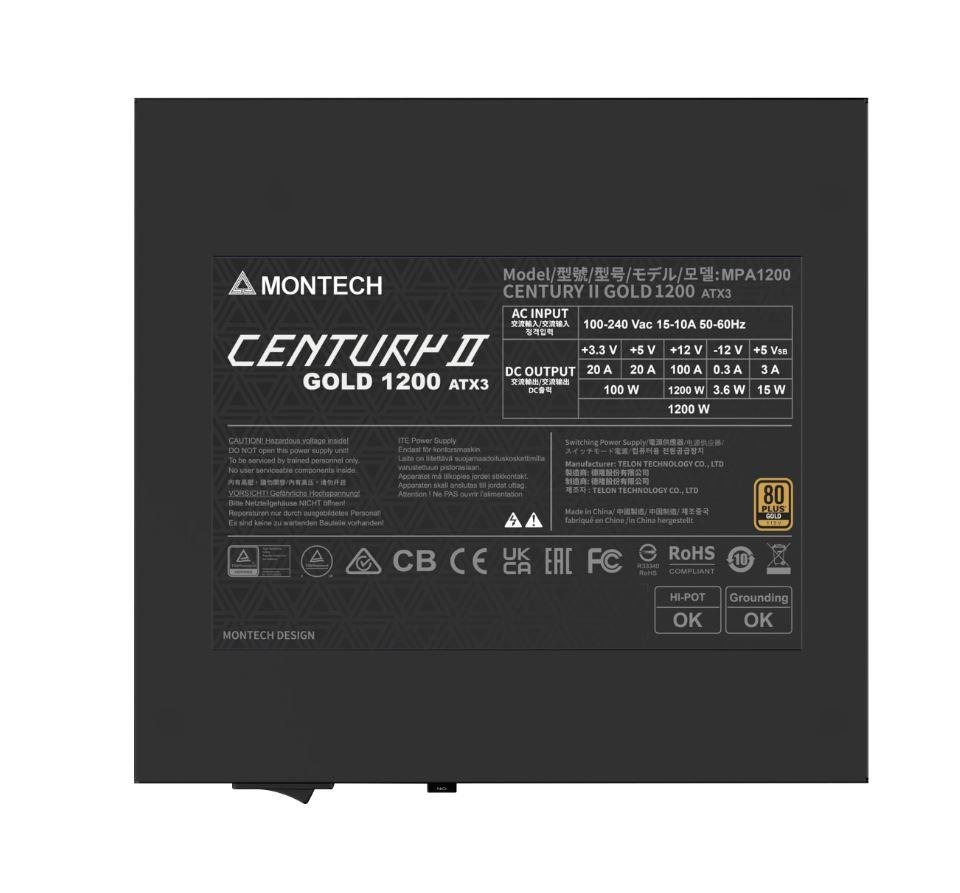 Power Supply MONTECH CENTURY II ATX 1200 W CENTURYII1200 - RPC.LT