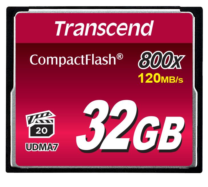 MEMORY COMPACT FLASH 32GB/800X TS32GCF800 TRANSCEND - RPC.LT