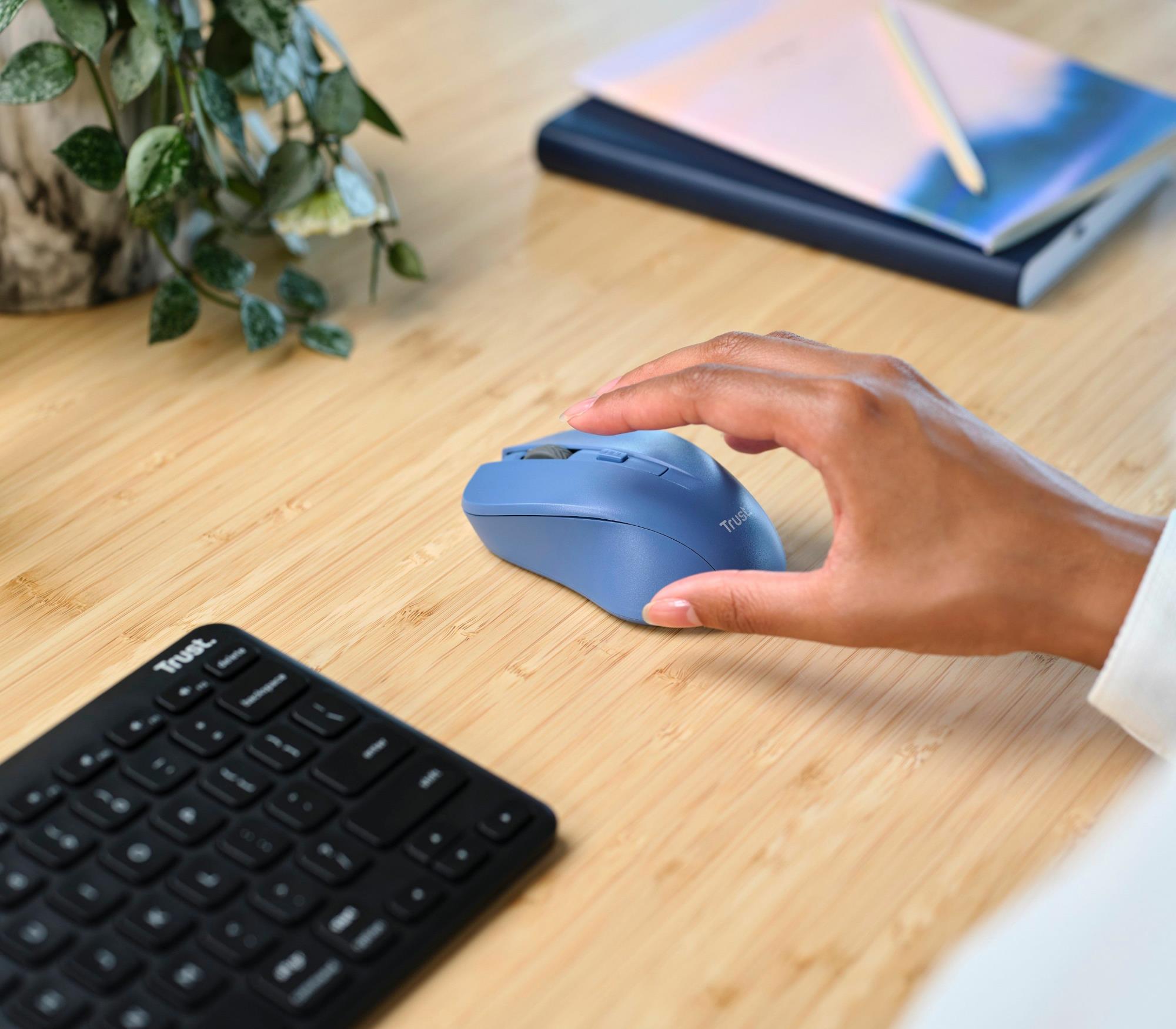 MOUSE USB OPTICAL WRL BLUE/MYDO 25041 TRUST - RPC.LT