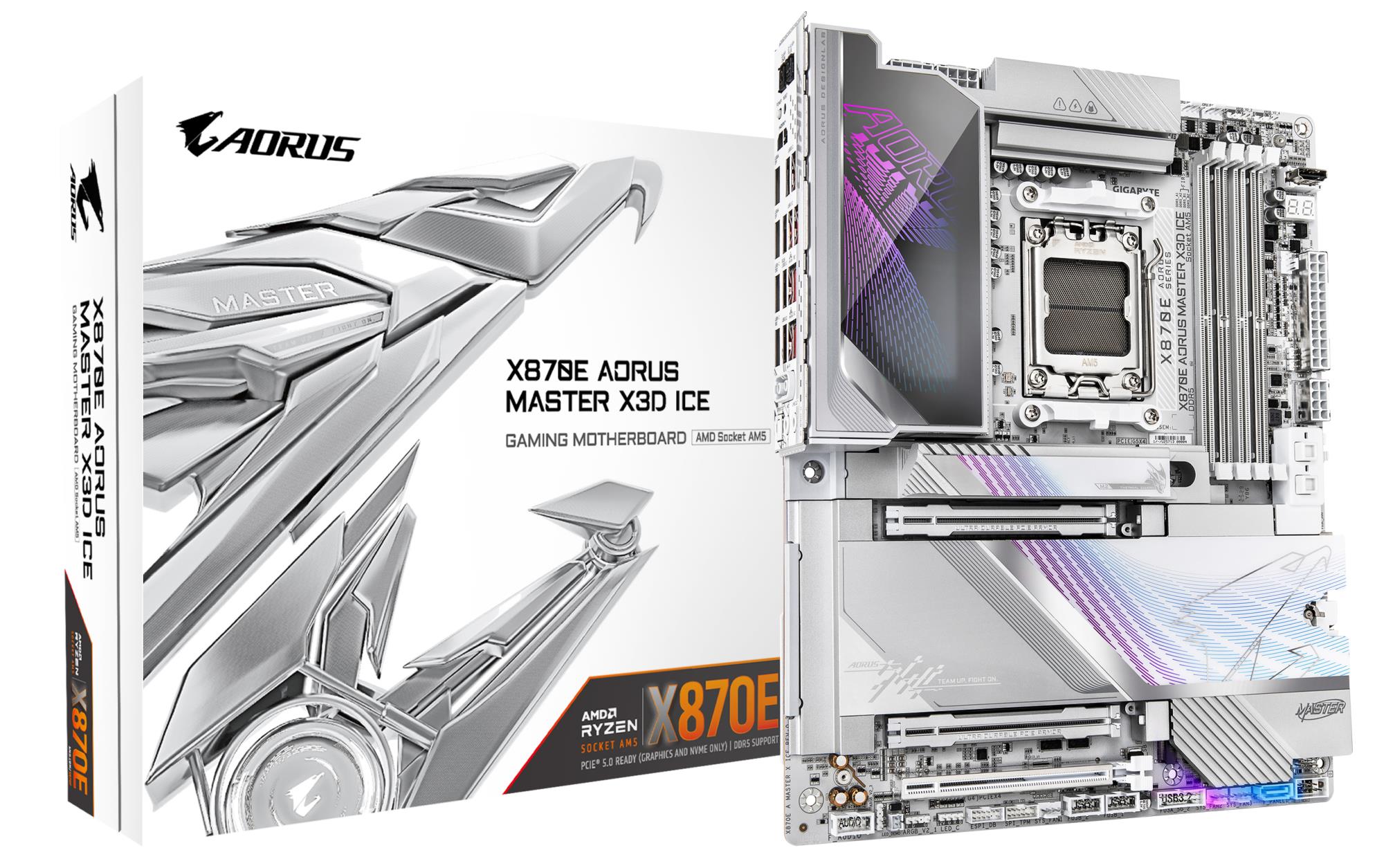 Mainboard GIGABYTE AMD X870E SAM5 ATX Memory DDR5 Memory slots 4 X870EAMASTERXICE - RPC.LT