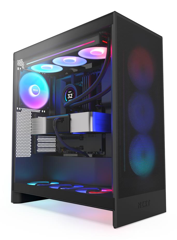 Case NZXT H7 Flow RGB MidiTower ATX EATX MicroATX MiniITX Colour Black ...